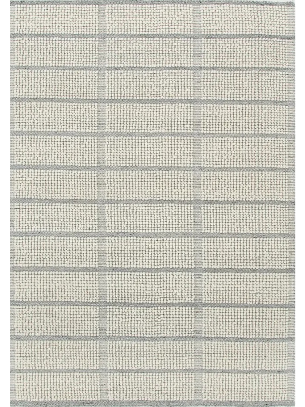 Isla Ivory Grey Grid Lines Wool Rug – The Rug Lady