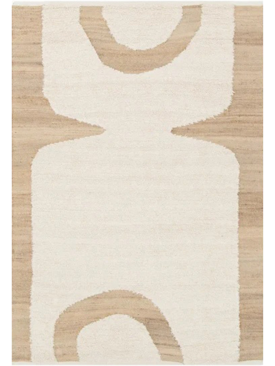 Isla Natural Ivory Rounded Geometric Wool Rug – The Rug Lady