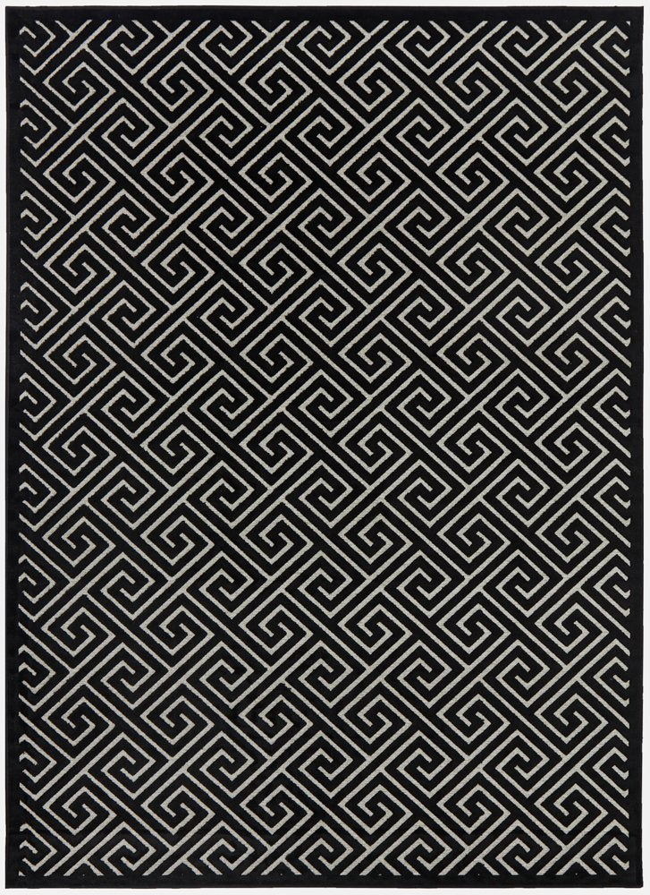 Empire Black Beige Greek Key Pattern Rug | New Arrivals | The Rug Lady