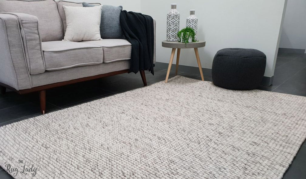 Essence Scandinavian Light Grey Felted Wool Rug | Best Sellers | The ...