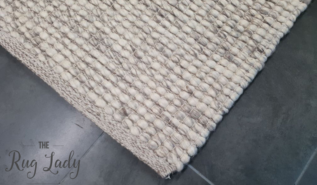 Darcy Light Grey Felted Wool Rug | Best Sellers | The Rug Lady