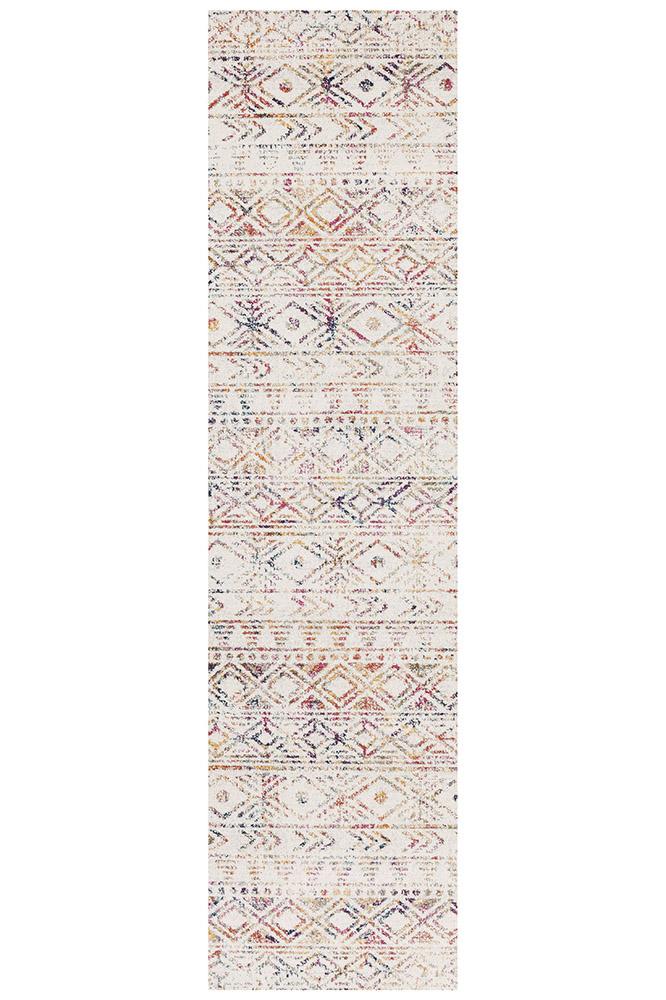 Heaven Multicolour Tribal Geometric Diamond Hallway Runner – The Rug Lady