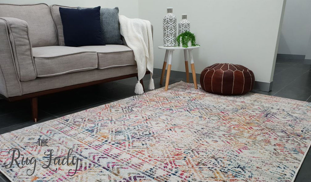 Heaven Multicolour Tribal Geometric Diamond Rug – The Rug Lady