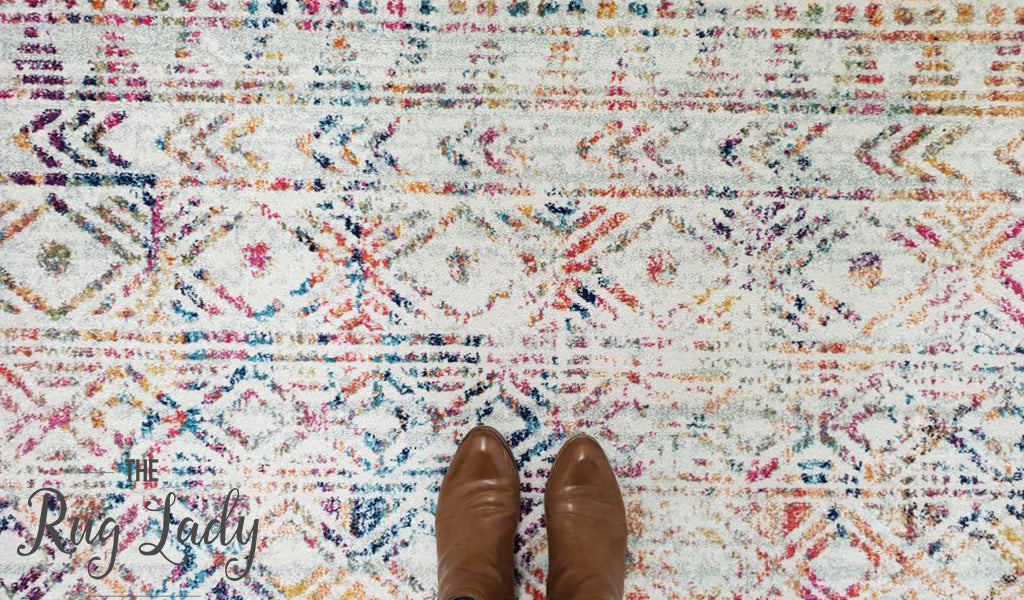 Heaven Multicolour Tribal Geometric Diamond Rug – The Rug Lady