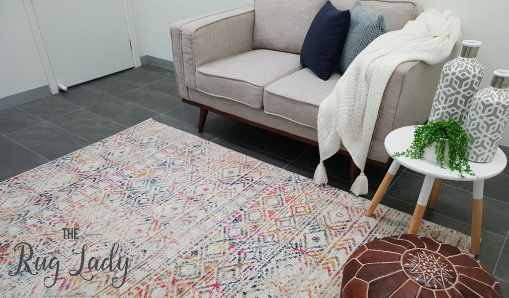 Heaven Multicolour Tribal Geometric Diamond Rug – The Rug Lady