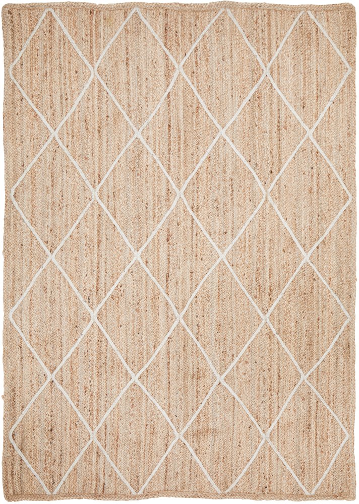 Nyla Natural Diamond Pattern Jute Rug | New Arrivals | The Rug Lady