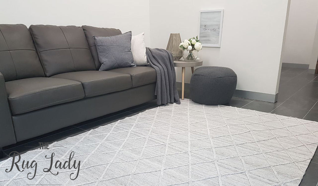 Visage Silver Grey Diamond Pattern Rug – The Rug Lady