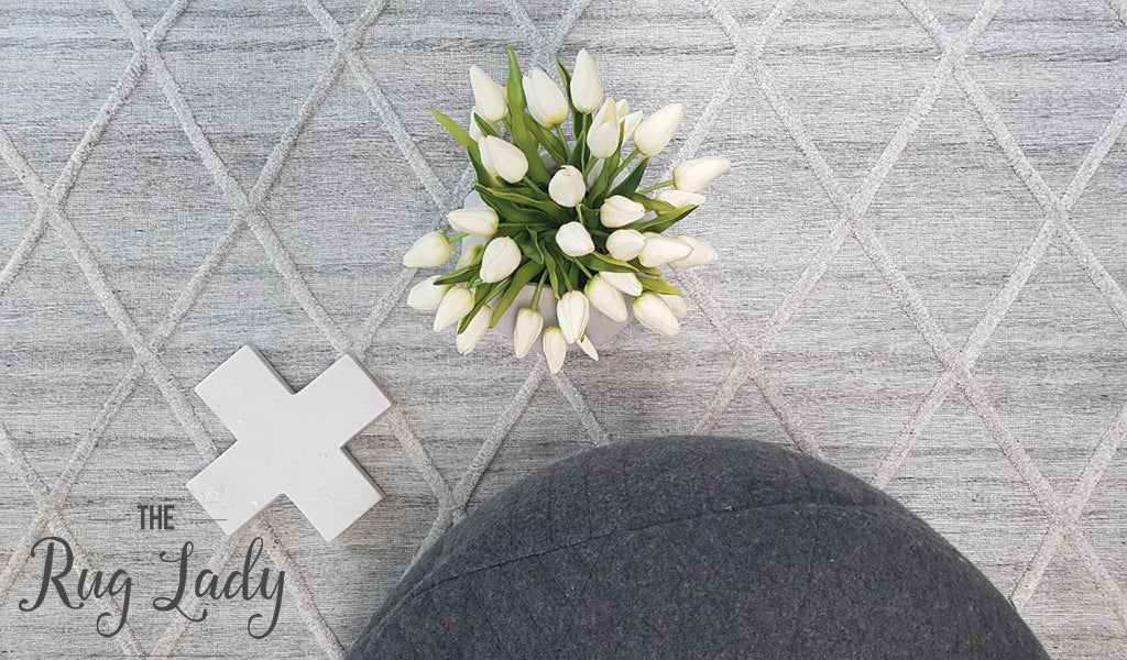 Visage Silver Grey Diamond Pattern Rug – The Rug Lady