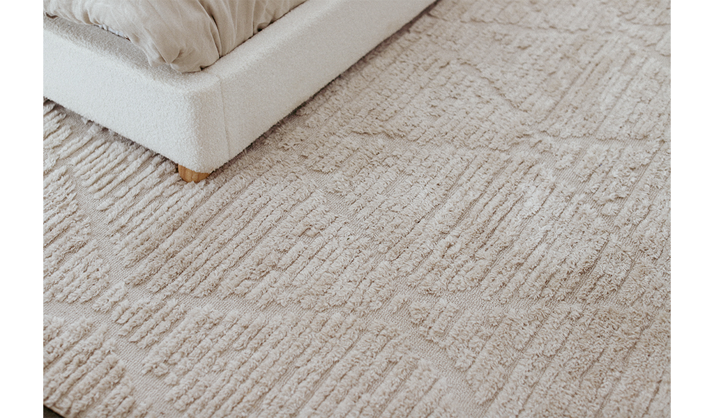 Alfie Ivory Diamond Textured Rug – The Rug Lady